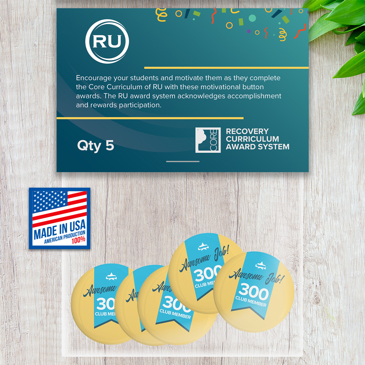 300 Club Award Button – RU Recovery