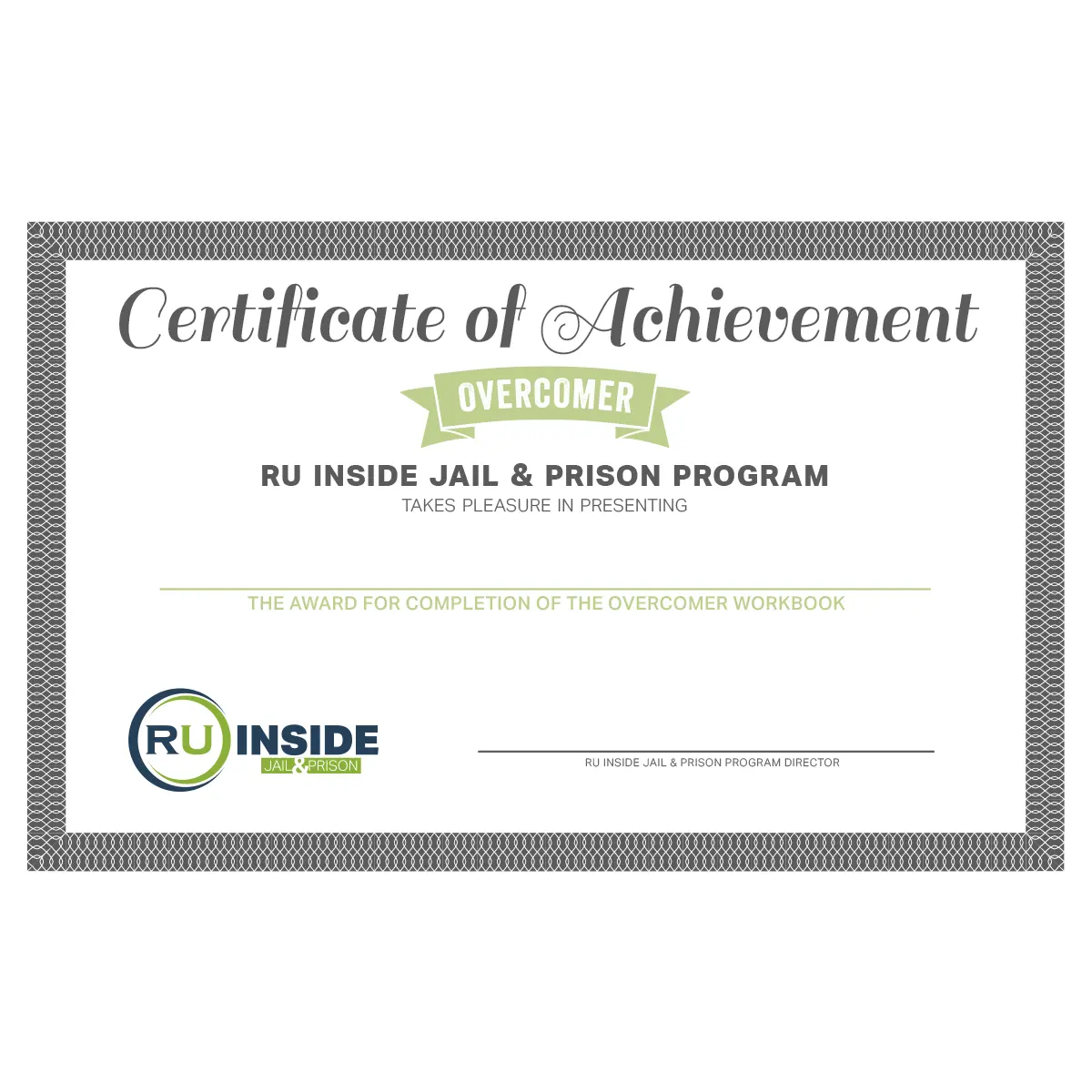 RU Inside Overcomer Completion Certificate – RU Recovery