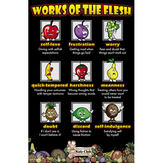 Kidz Club Works of the Flesh Poster – RU Recovery